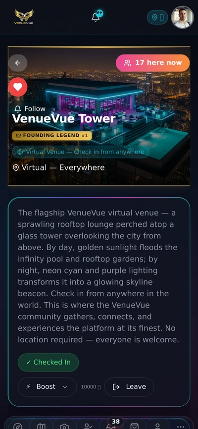 VenueVue — Find Events, Nightlife & People Near You Tonight